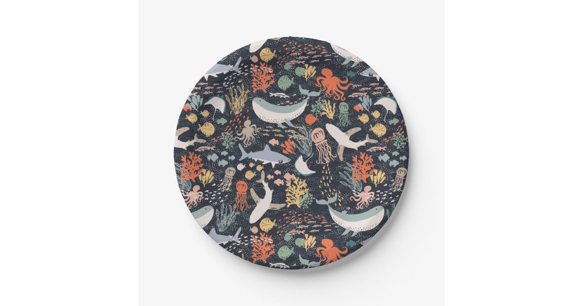 Marine Life Paper Plates | Zazzle