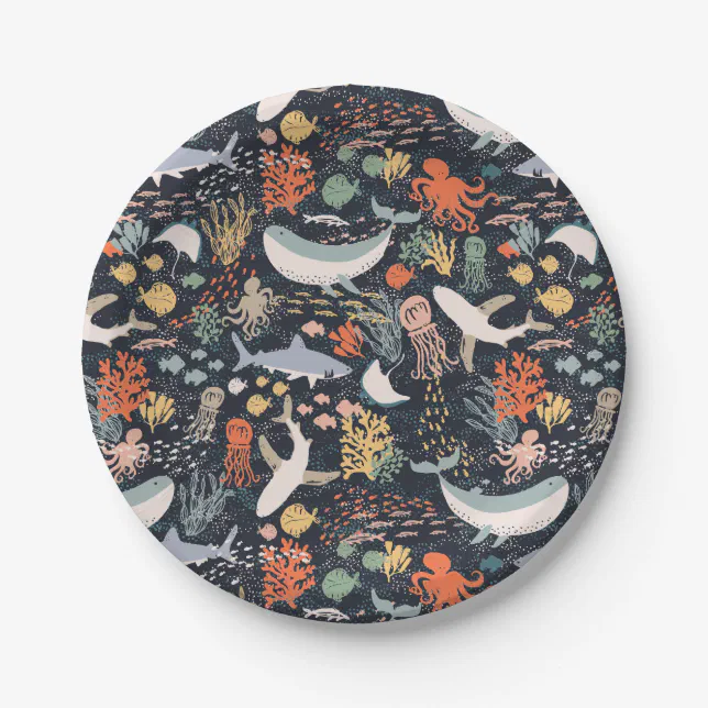 Marine Life Paper Plates | Zazzle