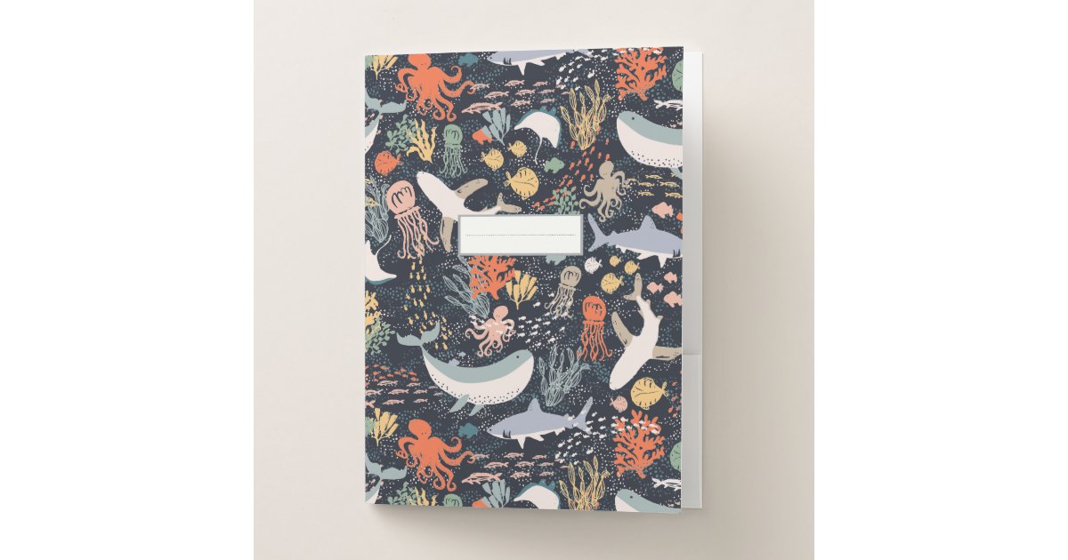 Marine Life Pocket Folder | Zazzle