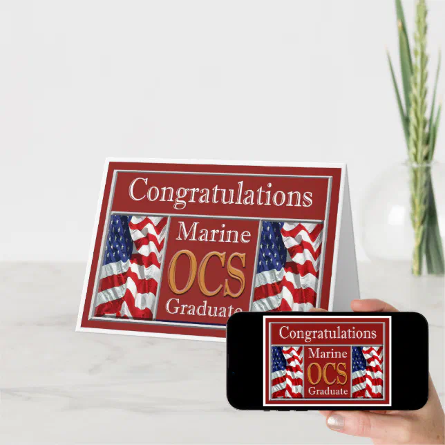 Marine OCS Graduation Congratulations Card | Zazzle