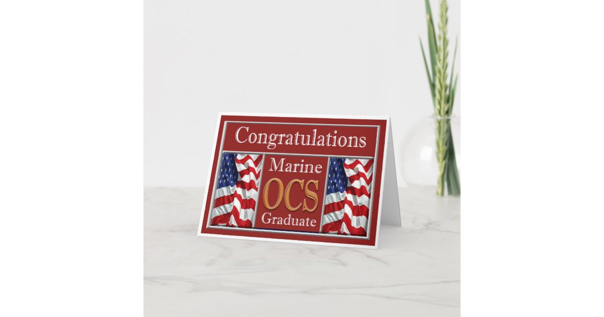 Marine OCS Graduation Congratulations Card | Zazzle