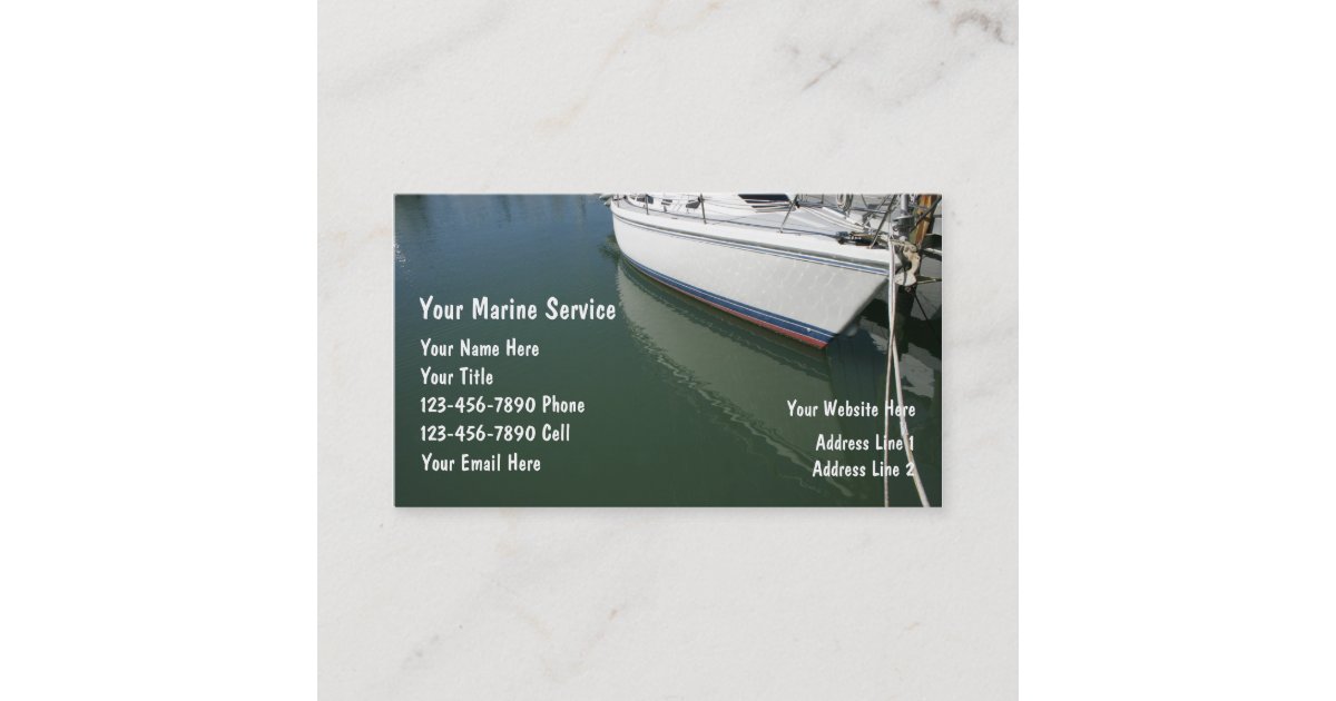 Marine Service Business Cards | Zazzle