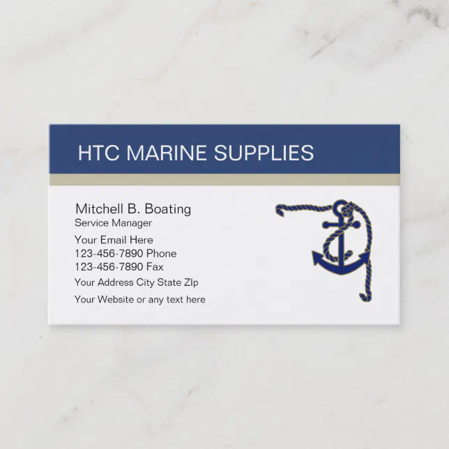 Marine Supply Business Cards | Zazzle