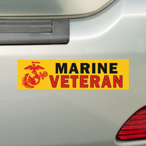 Marine Veteran Bumper Sticker | Zazzle