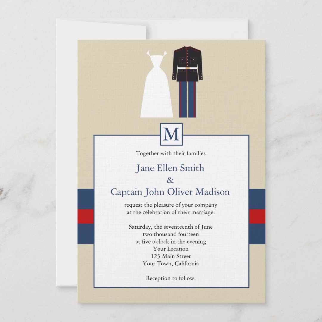 Marine Wedding Invitation | Zazzle