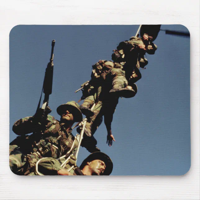 Marines on a SPIE RIG. a rope device that will Mouse Pad | Zazzle