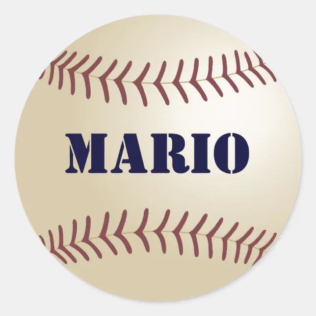Mario Baseball Sticker / Seal | Zazzle