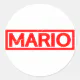 Mario Stamp Classic Round Sticker | Zazzle