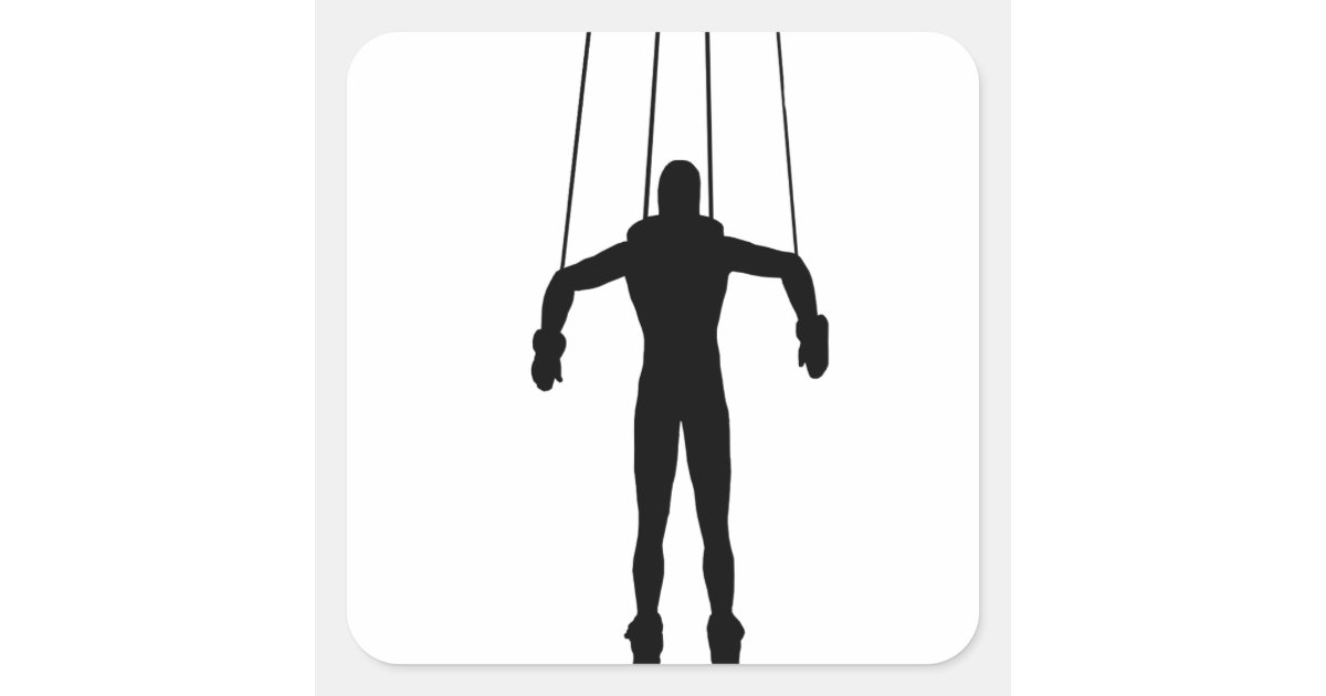 Marionette Puppet Square Sticker | Zazzle