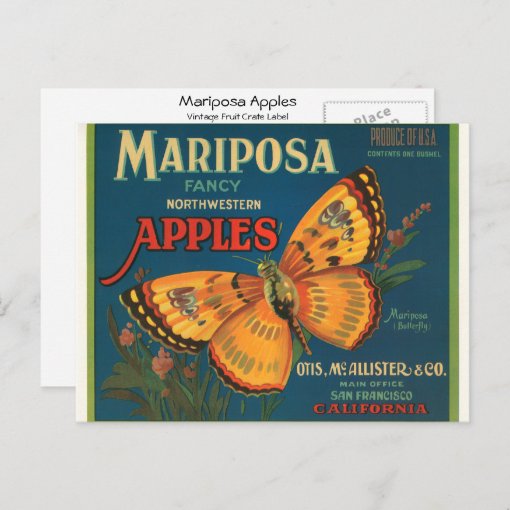 Mariposa Apples Postcard | Zazzle
