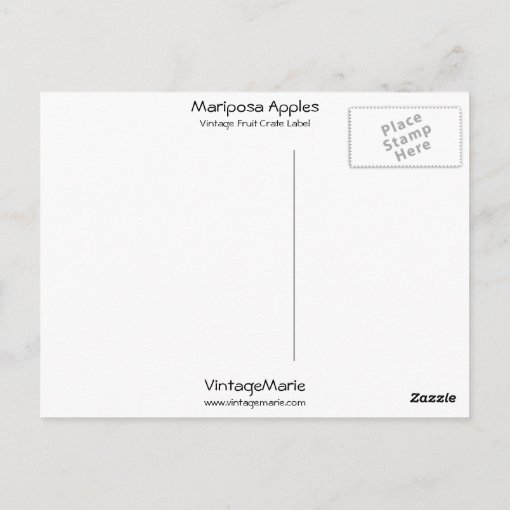 Mariposa Apples Postcard | Zazzle