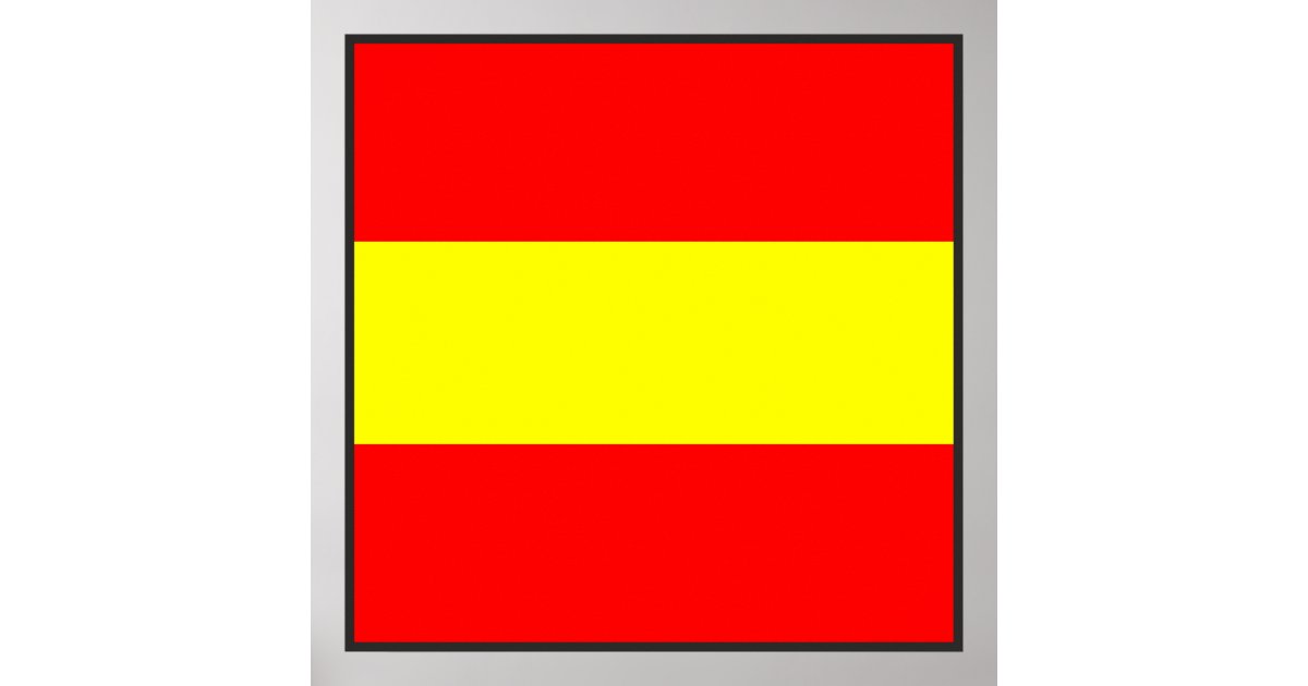 maritime alphabet signal number one letter poster | Zazzle