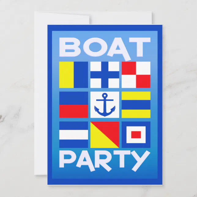 Maritime Boat Party invitation | Zazzle