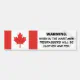 Maritime Hospitality Humor-Canadian Flag Bumper Sticker | Zazzle