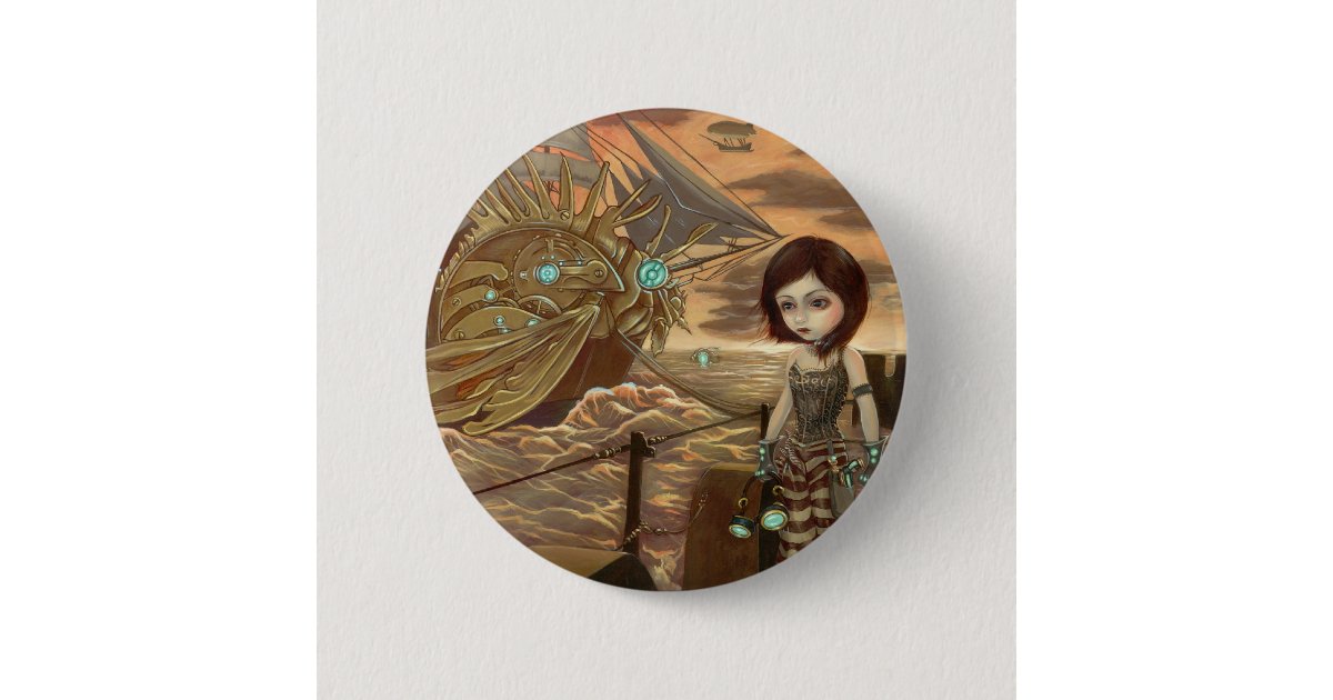 "Maritime Sunset" Button | Zazzle
