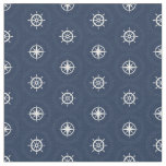 Ocean Blue Compass Rose Fabric | Zazzle.com