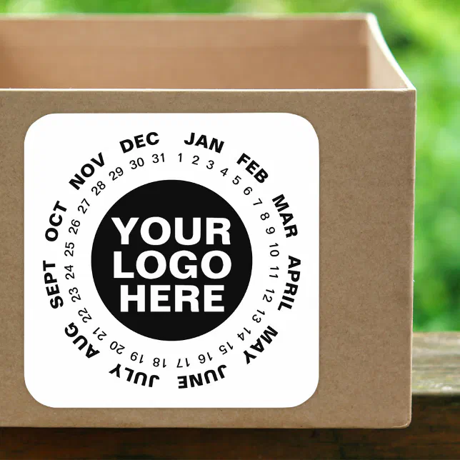 Mark the Date - Logo Calendar Stickers White | Zazzle