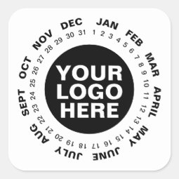 Mark the Date - Logo Calendar Stickers White | Zazzle
