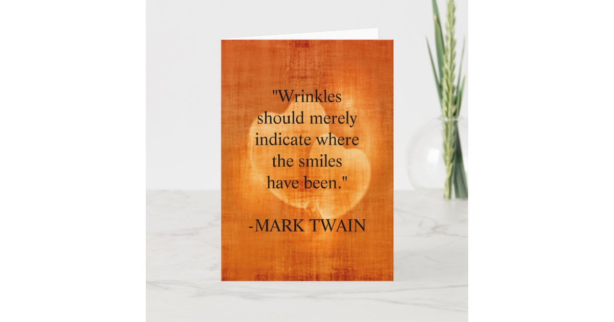 Mark Twain Birthday Quote With Hearts Card | Zazzle