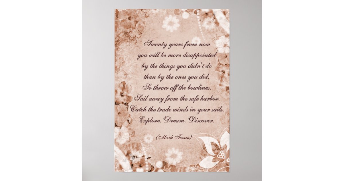 Mark Twain Quote Poster | Zazzle
