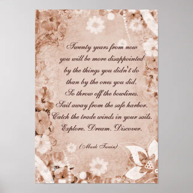Mark Twain Quote Poster | Zazzle