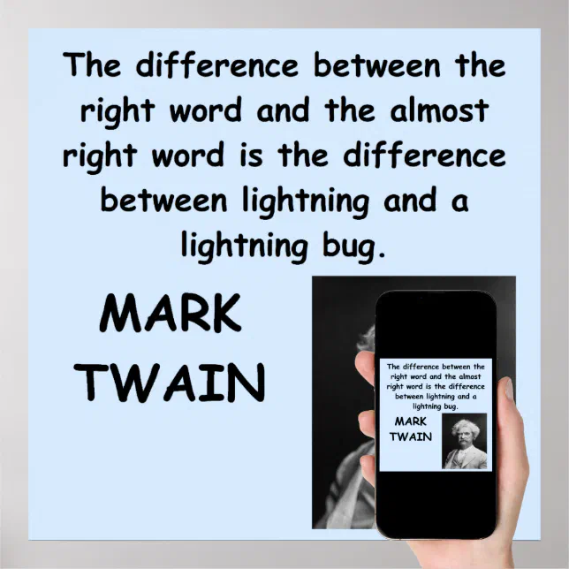 Mark Twain quote Poster | Zazzle