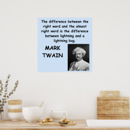 Mark Twain quote Poster | Zazzle
