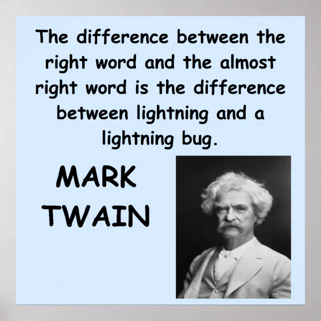 Mark Twain quote Poster | Zazzle