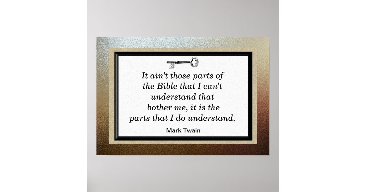 Mark Twain Quotes Poster | Zazzle