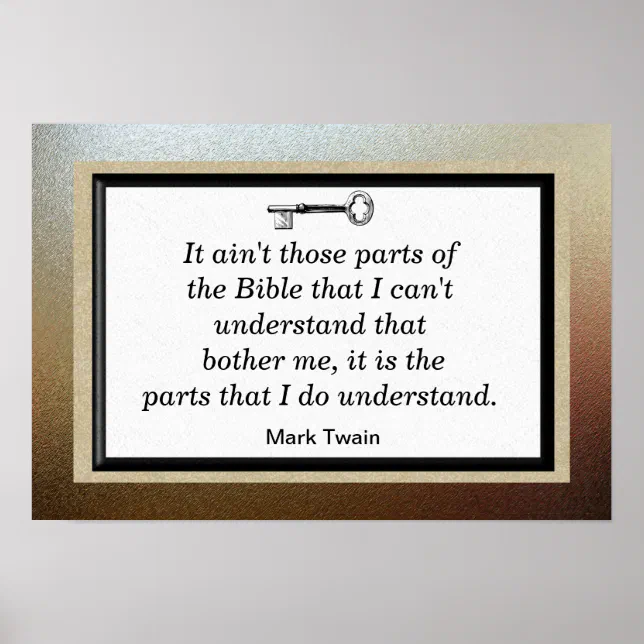 Mark Twain Quotes Poster | Zazzle