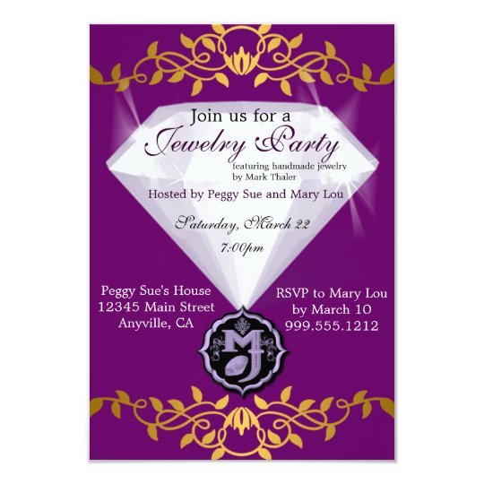 Markalino Jewelry Party Custom Invitations | Zazzle.com