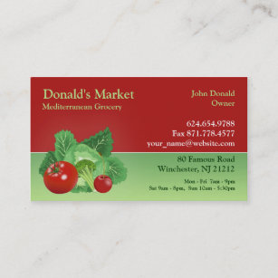 Grocery Business Cards - Business Card Printing | Zazzle
