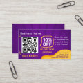 Marketing Discount QR Code To Scan For Customer Business Card | Zazzle
