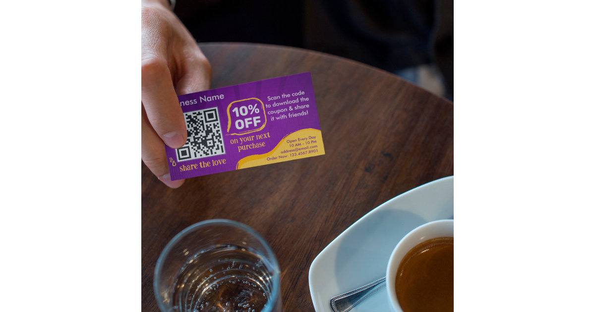 Marketing Discount QR Code To Scan For Customer Enclosure Card | Zazzle
