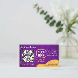 Marketing Discount QR Code To Scan For Customer Enclosure Card | Zazzle