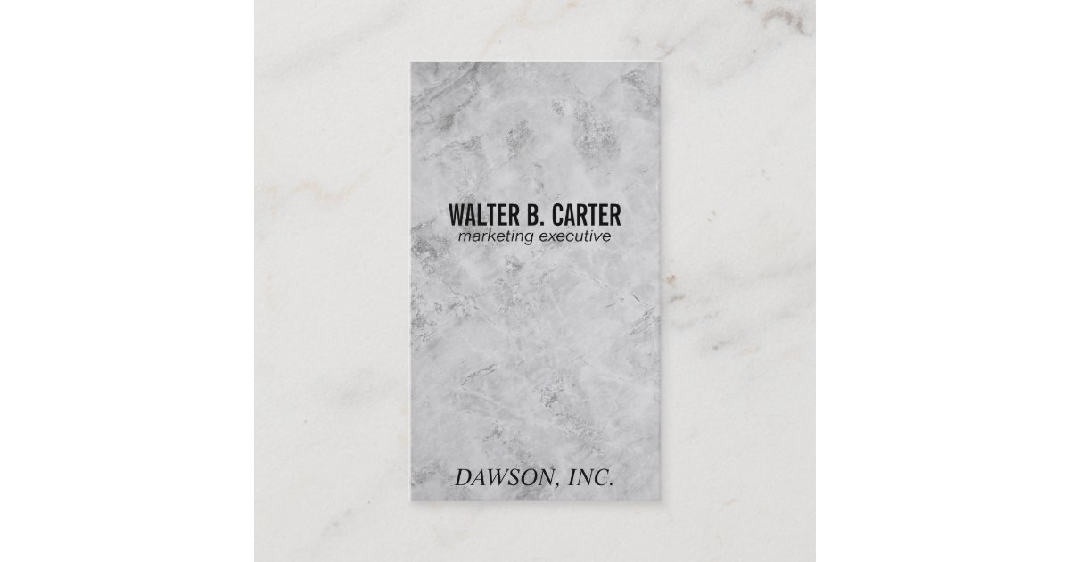 Marketing | Marble | Executive Business Card | Zazzle