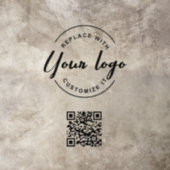 Marketing QR code custom logo Floor Decals | Zazzle