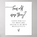 MARLO Bold Modern How Old Were They Sign | Zazzle