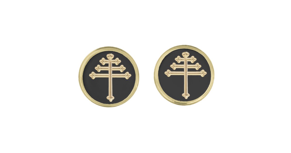 Maronite Church Cross Golden Cufflinks | Zazzle