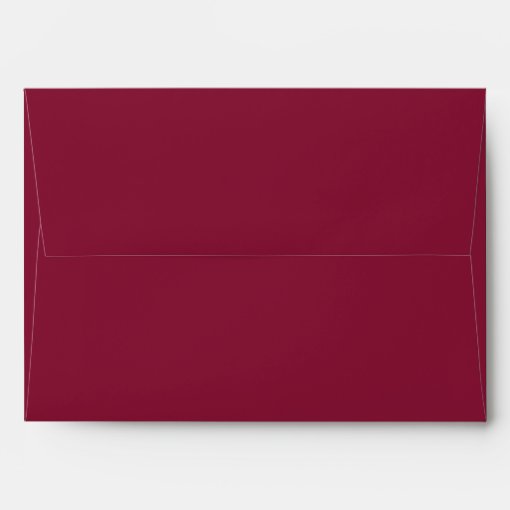 Maroon A7 Envelope 5"x7" with Striped Lining | Zazzle