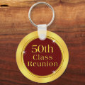 Maroon and Gold 50th High School Reunion Souvenirs Keychain | Zazzle