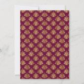 Maroon and gold Gomata white lotus wedding Invitation | Zazzle