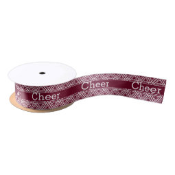 Maroon and White Cheer Ribbon | Zazzle