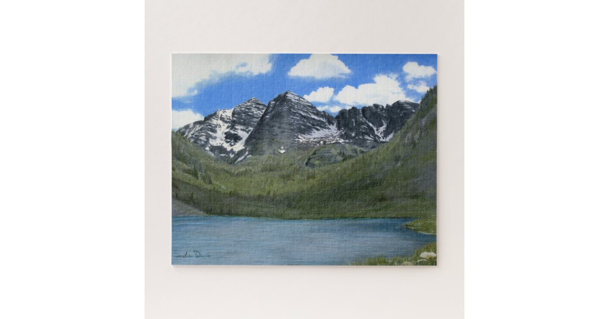 Maroon Bells Drawing Puzzle | Zazzle
