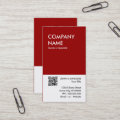 maroon bold design your own QR code Business Card | Zazzle