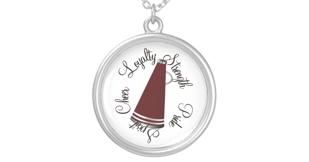 Maroon Cheerleader's Megaphone Necklace | Zazzle