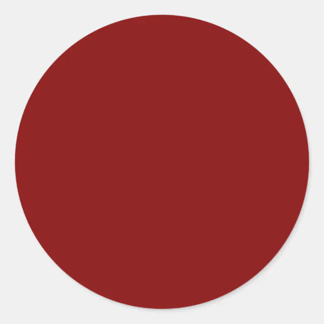 Maroon Classic Round Sticker | Zazzle