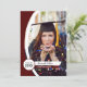 Maroon Curved Frame Photo Graduation Invitation | Zazzle