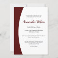 Maroon Curved Frame Photo Graduation Invitation | Zazzle