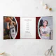 Maroon Curved Frame Three Photo Graduation Tri-Fold Invitation | Zazzle